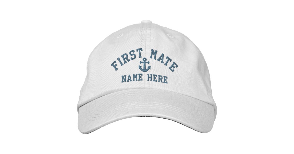 First Mate - customizable Embroidered Baseball Cap | Zazzle