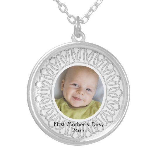 First Mother's Day Keepsake Photo Necklace | Zazzle.com