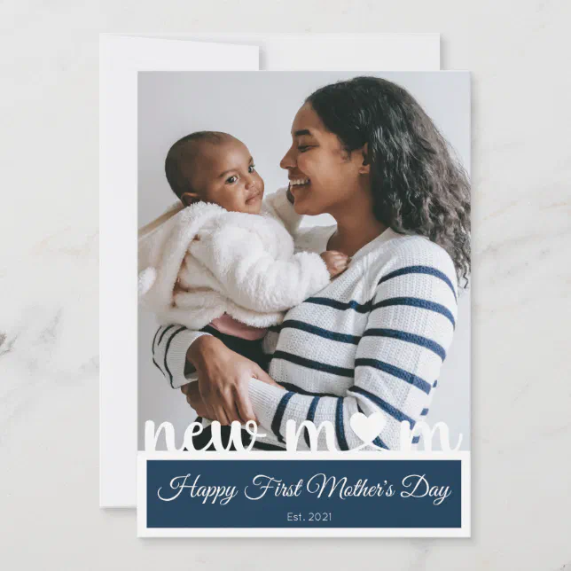 First Mother's Day New Mom Picture Card | Zazzle