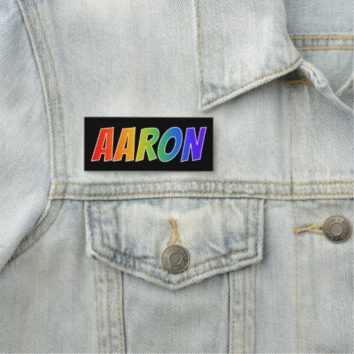 First Name "AARON": Fun Rainbow Coloring Name Tag | Zazzle