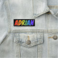 First Name "ADRIAN": Fun Rainbow Coloring Name Tag | Zazzle