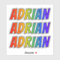 First Name "ADRIAN" w/ Fun Rainbow Coloring Sticker | Zazzle