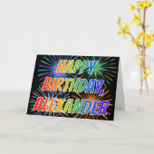 First Name "ALEXANDER" Fun "HAPPY BIRTHDAY" Card | Zazzle