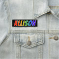 First Name "ALLISON": Fun Rainbow Coloring Name Tag | Zazzle