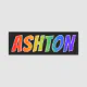 First Name "ASHTON": Fun Rainbow Coloring Name Tag | Zazzle