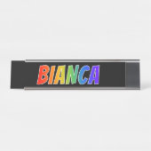 First Name "BIANCA": Fun Rainbow Coloring Desk Name Plate | Zazzle