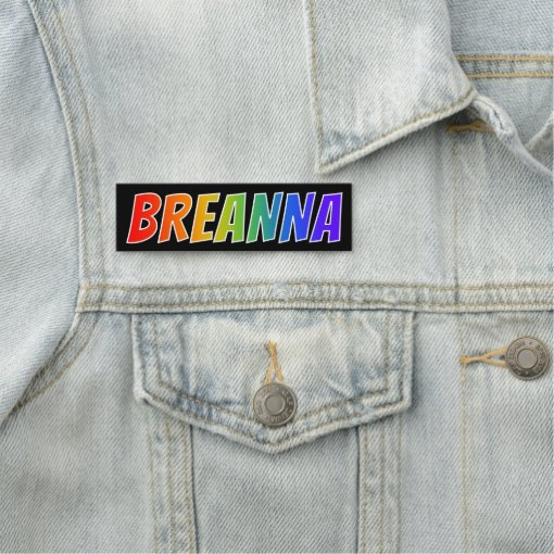 First Name "BREANNA": Fun Rainbow Coloring Name Tag | Zazzle