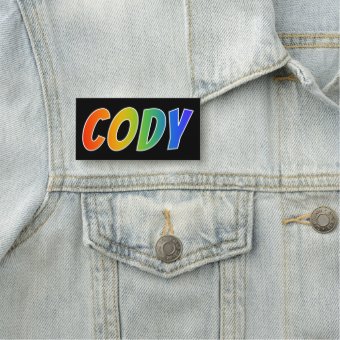 First Name "CODY": Fun Rainbow Coloring Name Tag | Zazzle