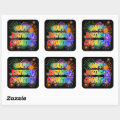 First Name "COURTNEY", Fun "HAPPY BIRTHDAY" Square Sticker | Zazzle