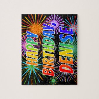 First Name "DENISE", Fun "HAPPY BIRTHDAY" Jigsaw Puzzle | Zazzle