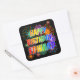 First Name "EDWARD", Fun "HAPPY BIRTHDAY" Square Sticker | Zazzle