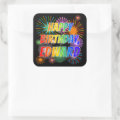 First Name "EDWARD", Fun "HAPPY BIRTHDAY" Square Sticker | Zazzle