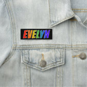 First Name "EVELYN": Fun Rainbow Coloring Name Tag | Zazzle
