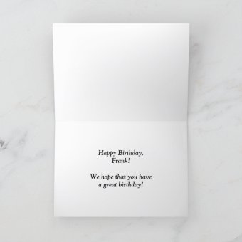 First Name "FRANK" Fun "HAPPY BIRTHDAY" Card | Zazzle