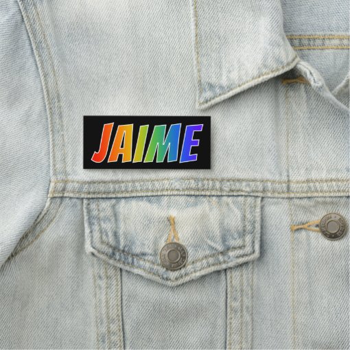 First Name "JAIME": Fun Rainbow Coloring Name Tag | Zazzle