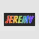 First Name "JEREMY": Fun Rainbow Coloring Tag | Zazzle