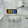 First Name "JESSE": Fun Rainbow Coloring Name Tag | Zazzle