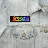 First Name "JESSICA": Fun Rainbow Coloring Name Tag | Zazzle