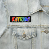 First Name "KATRINA": Fun Rainbow Coloring Name Tag | Zazzle