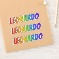 First Name "LEONARDO" w/ Fun Rainbow Coloring Sticker | Zazzle