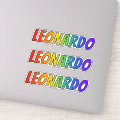 First Name "LEONARDO" w/ Fun Rainbow Coloring Sticker | Zazzle