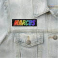 First Name "MARCUS": Fun Rainbow Coloring Name Tag | Zazzle