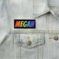 First Name "MEGAN": Fun Rainbow Coloring Name Tag | Zazzle