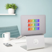 First Name "NATALIA" w/ Fun Rainbow Coloring Sticker | Zazzle