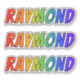 First Name "RAYMOND" w/ Fun Rainbow Coloring Sticker | Zazzle