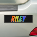 First Name "RILEY": Fun Rainbow Coloring Bumper Sticker | Zazzle