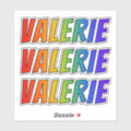 First Name "VALERIE" w/ Fun Rainbow Coloring Sticker | Zazzle