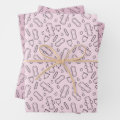 First Period Party Pastel Pink Tampon Pad Pattern Wrapping Paper Sheets ...