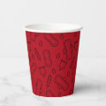 First Period Party Red Tampon Pad Pattern Paper Cups | Zazzle