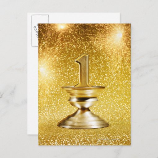 First Place Trophy Postcard | Zazzle