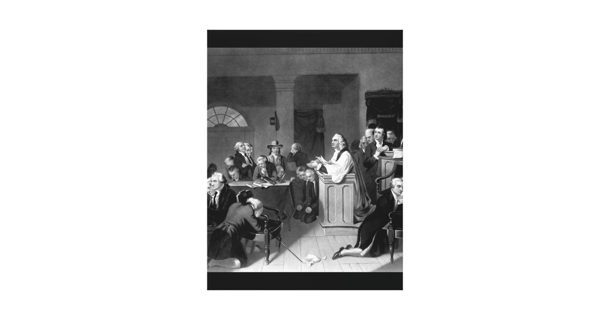 First Prayer in Congress, September _War Image Canvas Print | Zazzle