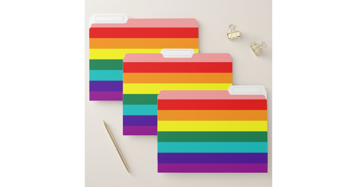 First Rainbow Pride Flag File Folder | Zazzle