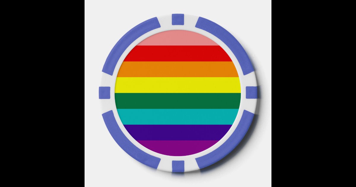 First Rainbow Pride Flag Poker Chips | Zazzle