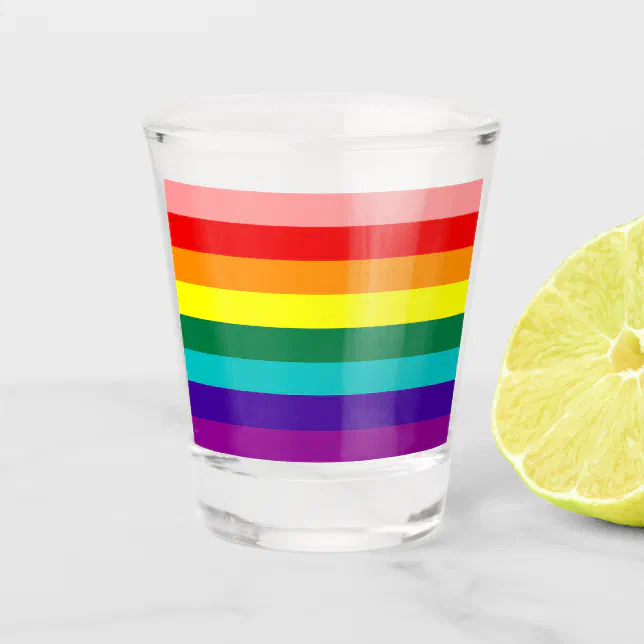 First Rainbow Pride Flag Shot Glass | Zazzle