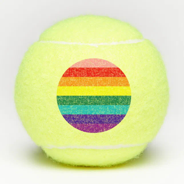 First Rainbow Pride Flag Tennis Balls | Zazzle