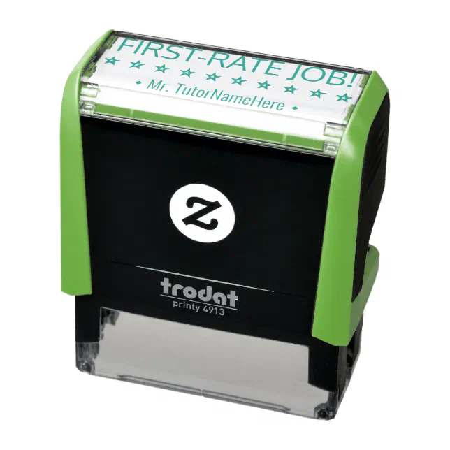 "FIRST-RATE JOB!" Feedback Rubber Stamp | Zazzle