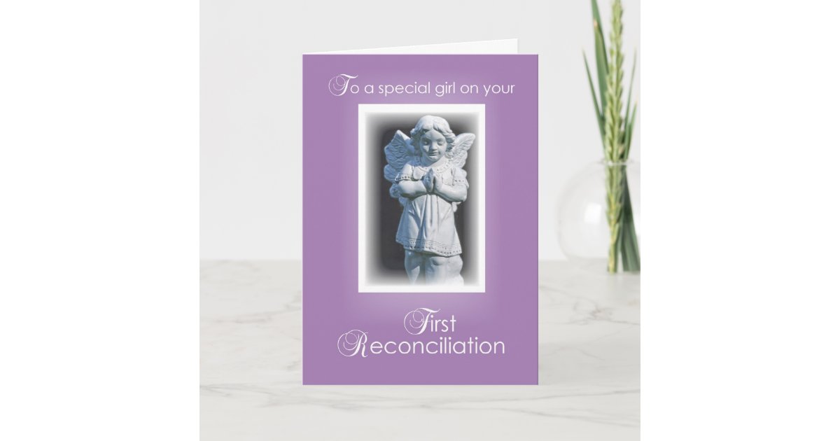 First Reconciliation Card for Catholic Girl | Zazzle