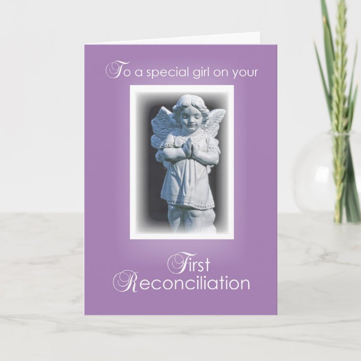 First Reconciliation Card for Catholic Girl | Zazzle