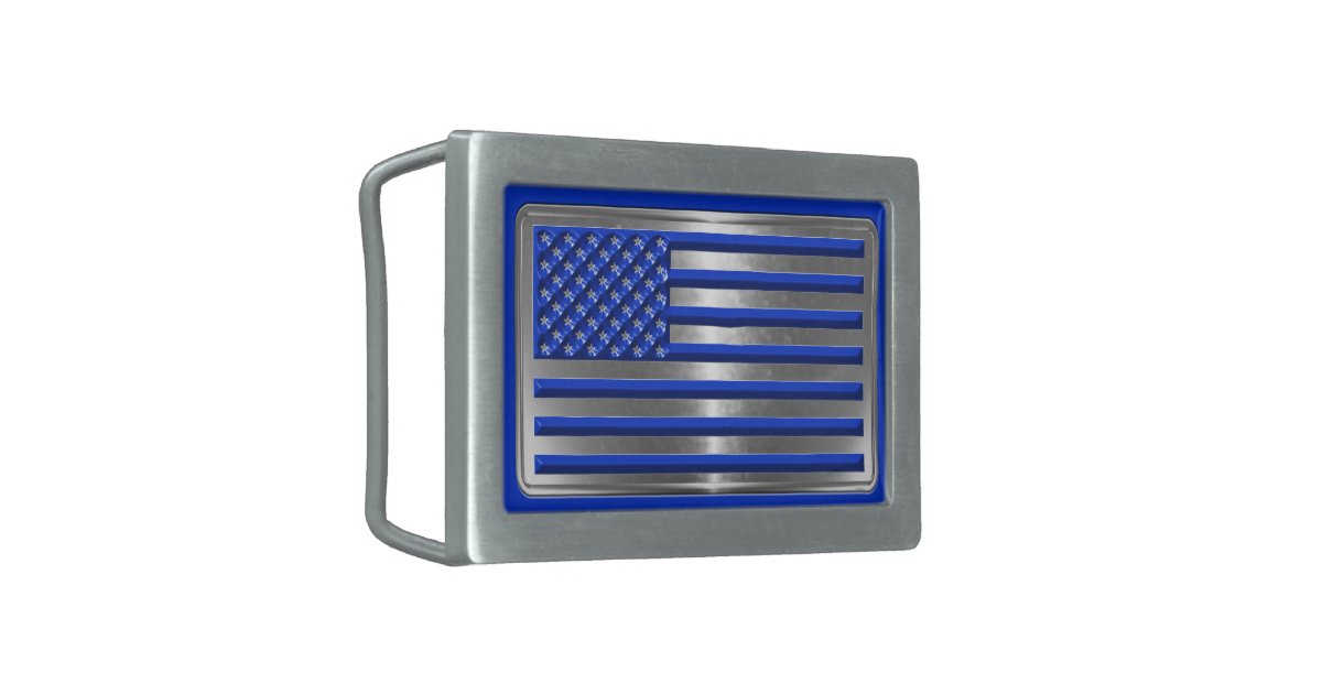 First Responder American Flag Belt Buckle | Zazzle