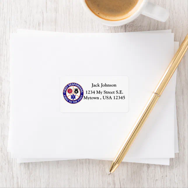 First Responder Label | Zazzle