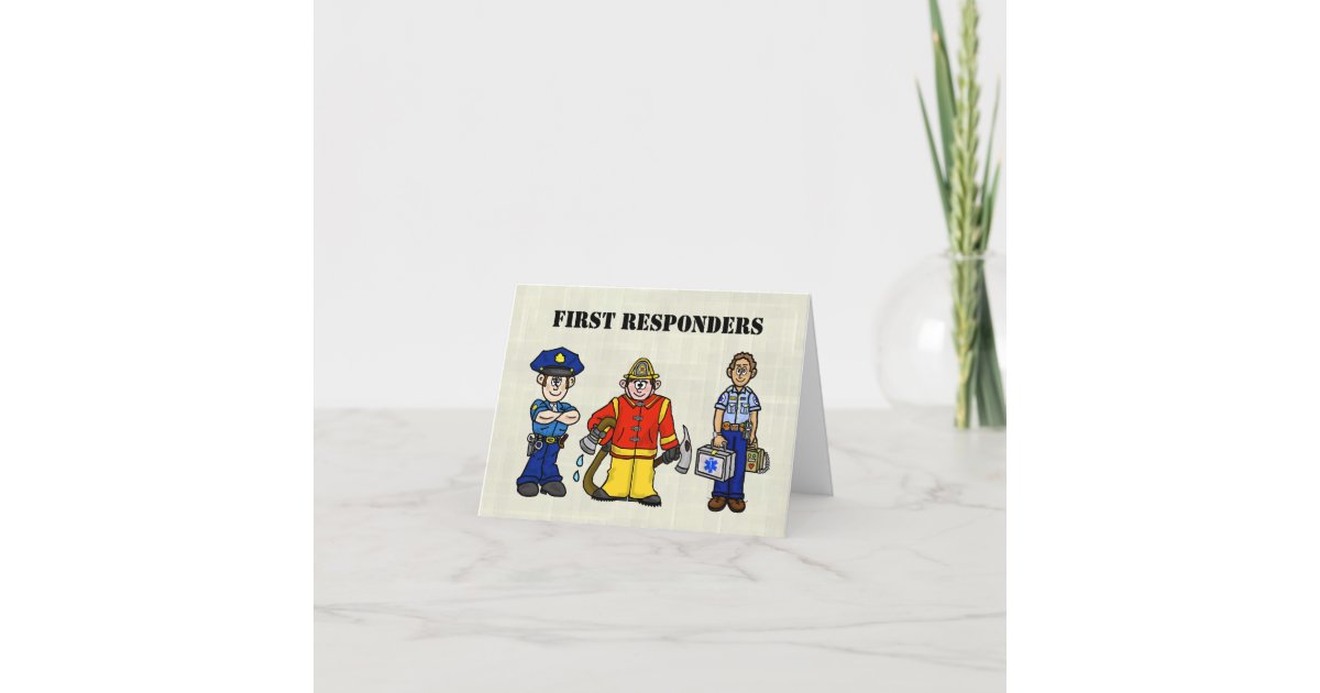 First Responders Thank You Card | Zazzle