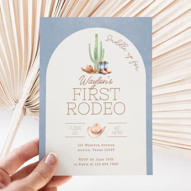 First Rodeo 1st Birthday Invitation | Zazzle