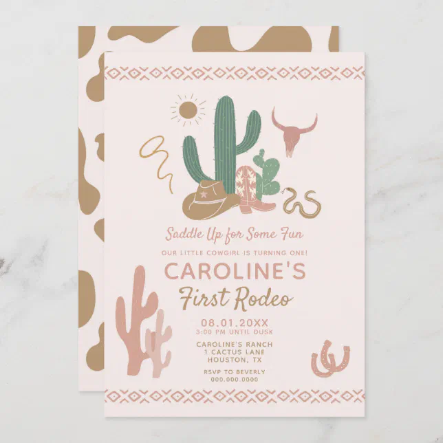 First Rodeo Birthday Invitation | Zazzle