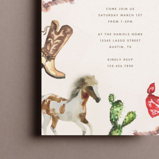 First Rodeo Birthday Party Invitation | Zazzle