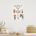 First Rodeo Cowboy Birthday Party Welcome Poster | Zazzle