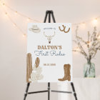 First Rodeo Cowboy Birthday Party Welcome Sign | Zazzle